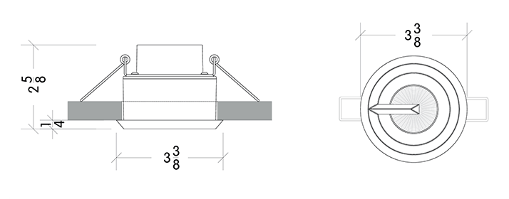 Eclipse Single by Bold Lighting | Recessed with Trim