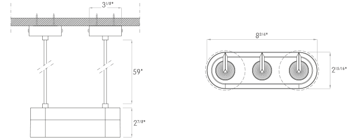 Eclipse Multi - 3 reflectors by Bold | Pendant