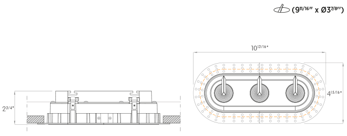 Eclipse Multi - 3 reflectors by Bold | Recessed Trimless