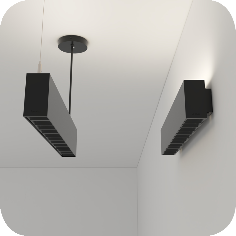 Billet Indoor by Bold | Pendant Direct/Indirect Symmetrical Baffles