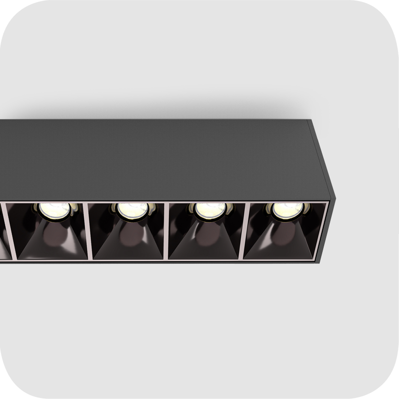 Billet Indoor by Bold | Symmetrical Baffles Deep Surface Mounted