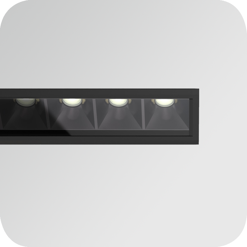 Billet Outdoor by Bold | Ceiling with Trim Symmetrical Baffles Deep