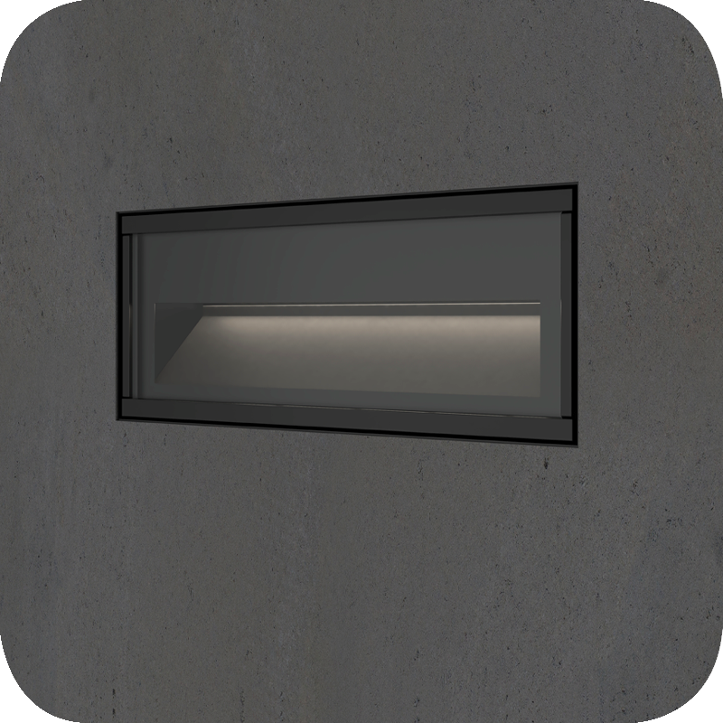 Billet Steplight Stealth by Bold | Stealth Recessed with Trim